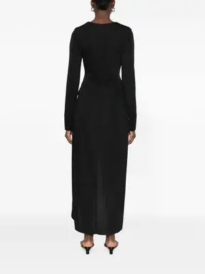 Imperial Twist-detail V-neck Midi Dress