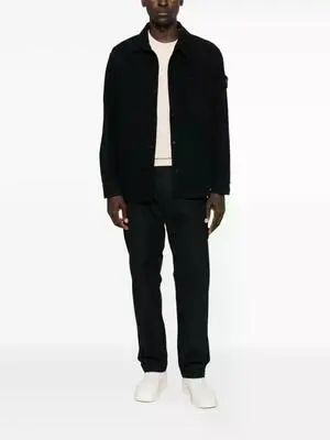 Stone Island Logo-patch Button-up Shirt