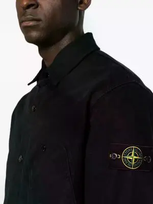 Stone Island Logo-patch Button-up Shirt