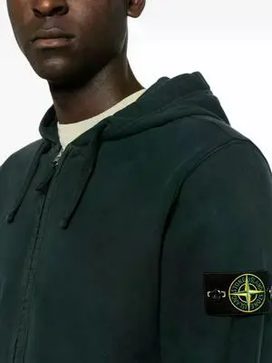 Stone Island 6100067 Brushed Organic Cotton Fleece Sweatshirt - Green