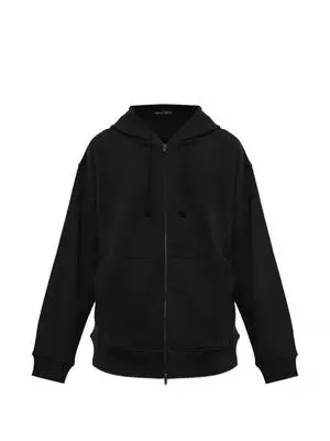 Yohji Yamamoto Logo-embroidered Zip-up Hoodie