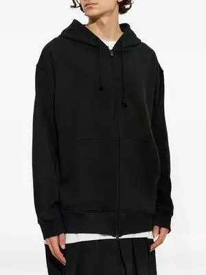 Yohji Yamamoto Logo-embroidered Zip-up Hoodie