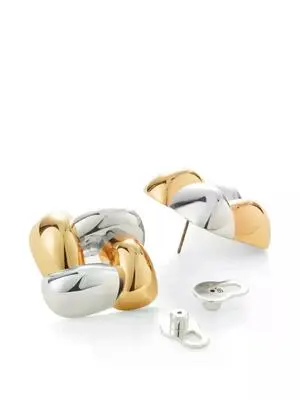 Jenny Bird Woven Square Earrings - Gold