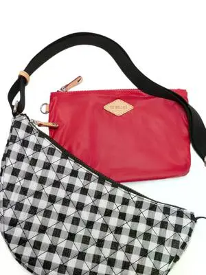 Mz Wallace Small Metro Smile Gingham Quilted Crossbody Bag