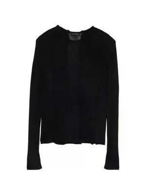 Marc Jacobs Sheer-panelled Knit Long-sleeve Top - Black