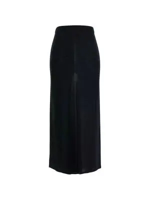 SEMICOUTURE Angie Virgin Wool Knit Midi Skirt - Black