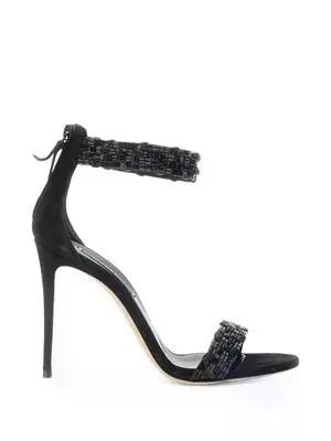 Casadei Beaded Sandals - Black