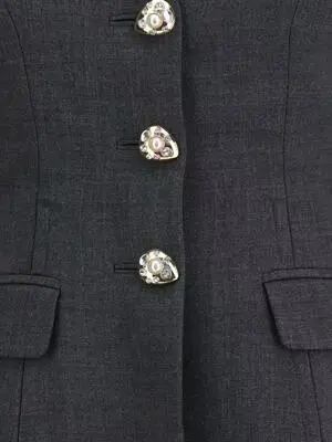 SELF-PORTRAIT Wool Collarless Jacket