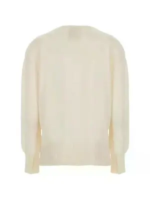 SEMICOUTURE Candy Ribbed-trim Sweater - Neutrals