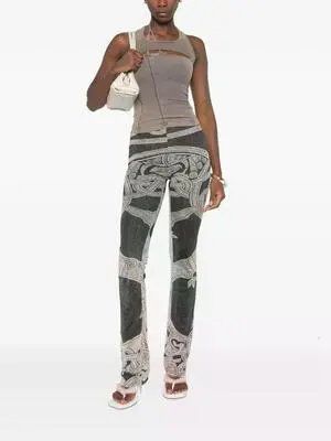 Ottolinger Tree Of Life Print Trousers - Black