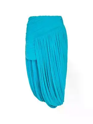 Ronny Kobo Draped Asymmetric Skirt - Blue