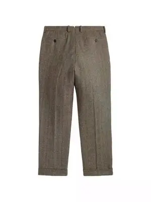 Ralph Lauren Herringbone-pattern Pleated Trousers
