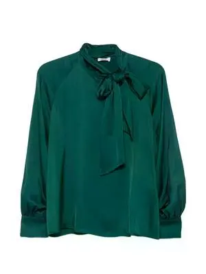Liu Jo Pussy-bow Raglan-sleeve Blouse - Green