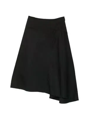 YOHJI YAMAMOTO Yohji Yamamoto Asymmetric Panelled Mini Skirt