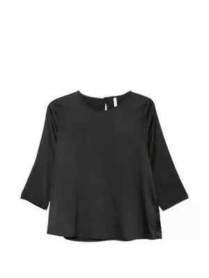 Imperial Three-quarter Sleeve Top - Black