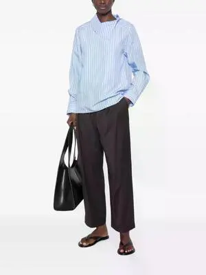 Dixie Pleated Straight-leg Trousers - Brown