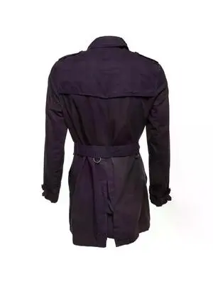 Burberry Double-breasted Belted Trench Coat - Purple