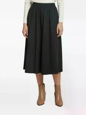 Balenciaga 2022 Distressed Midi Skirt - Black
