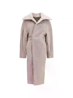 Rick Owens Dracucollar Belted Coat - Pink