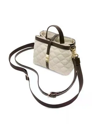 Mz Wallace Mini Astor Quilted Linen Tote Bag