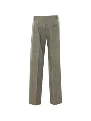 CIRCOLO 1901 Herringbone-pattern Tailored Trousers - Grey