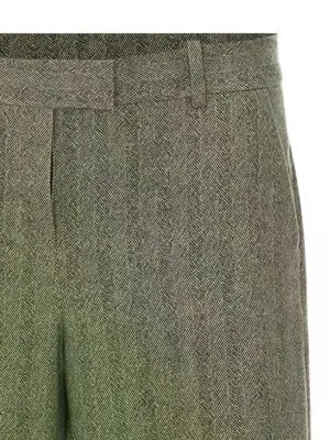 CIRCOLO 1901 Herringbone-pattern Tailored Trousers