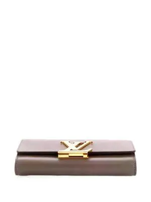 LOUIS VUITTON Chain Louise Leather Gm Clutch Bag - Brown