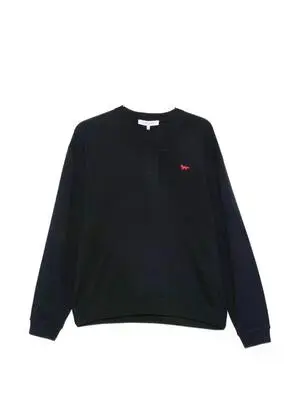 Maison Kitsuné Fox Head-patch Sweater - Blue