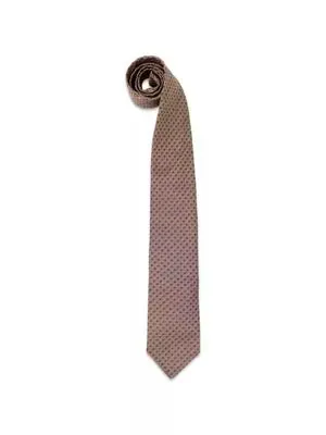 Brunello Cucinelli Geometric-pattern Silk Tie - Brown