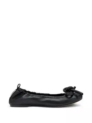 Marc Jacobs The Bow Lace-up Ballerinas - Black