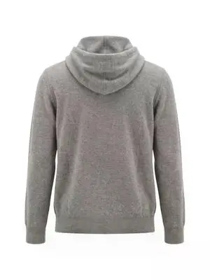 Brunello Cucinelli Zip-up Drawstring Hoodie - Grey