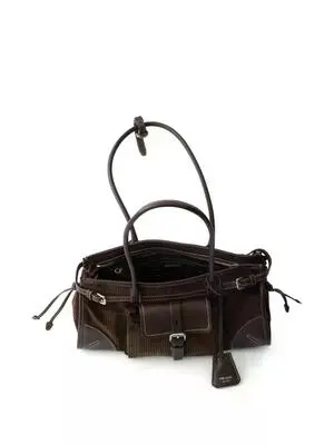 Prada Bonnie Medium Corduroy And Leather Handbag