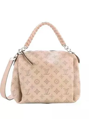 LOUIS VUITTON Babylone Handbag Mahina Leather Bb Hobo Bag - Neutrals