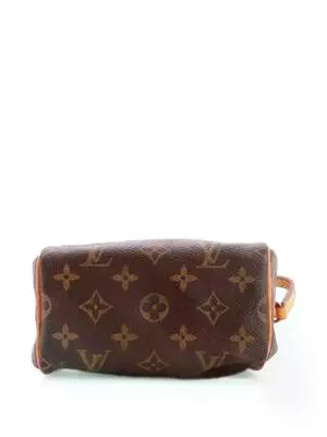 LOUIS VUITTON Speedy Bandouliere Bag Monogram Canvas Nano Crossbody Bag - Brown