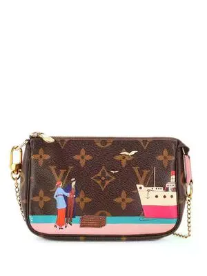 LOUIS VUITTON Pochette Accessoires Limited Edition Monogram Canvas Mini Clutch Bag - Brown