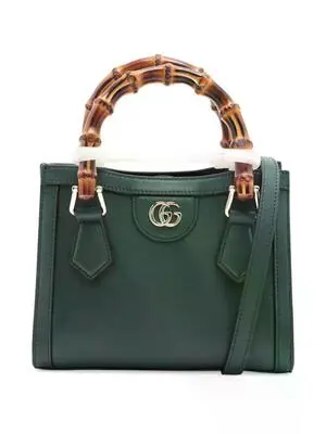 Gucci 2016-2026 Mini Calfskin Bamboo Diana Satchel - Green