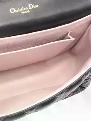 Dior 2000-2026 Medium Lambskin Cannage Miss Flap Shoulder Bag