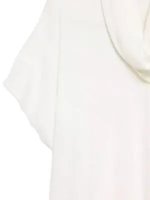 LISA YANG Short-sleeve Cowl-neck Sweater - Neutrals