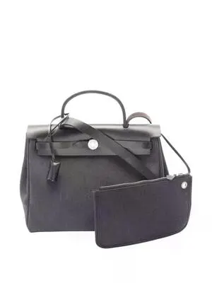 Hermès 2020 Toile Herbag Zip 31 Satchel - Black