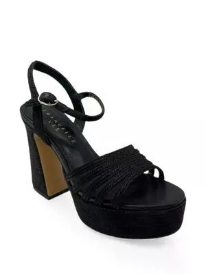 EMANUELLE VEE Giunone Raffia Platform Sandals