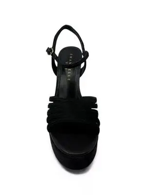 EMANUELLE VEE Giunone Raffia Platform Sandals