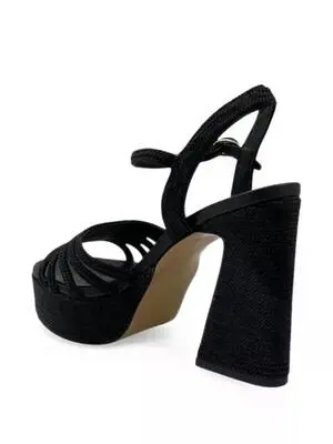 EMANUELLE VEE Giunone Raffia Platform Sandals