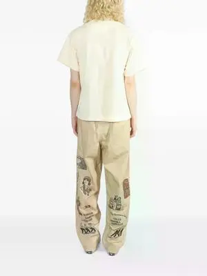 SAMUEL ZELIG Duffle Graphic-embroidered Trousers