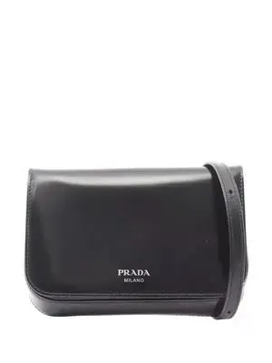 Prada 2010-2026 Leather Crossbody Bag - Black