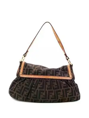 Fendi Chef Flap Zucca Canvas Shoulder Bag
