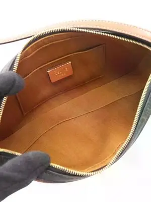 Celine 2010-2026 Mini Triomphe Cuir Coated Canvas Camera Bag Shoulder Bag