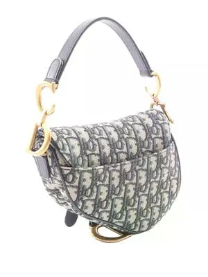 Dior 2010-2026 Mini Oblique Canvas Saddle Bag Satchel