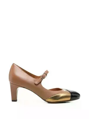 Chie Mihara Colour-block Buckle-fastening Pumps - Brown