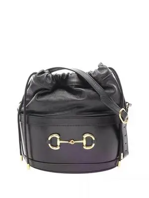 Gucci 2016-2026 Leather Horsebit 1955 Bucket Bag - Black