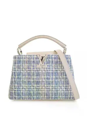 LOUIS VUITTON Tweed Capucines Bb Satchel